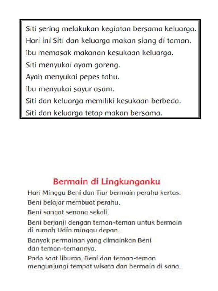 Teks Baca Bermain | PDF