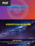 Maths Ix Assertion Reasoning Chapter 04 | PDF | Equations | Reason