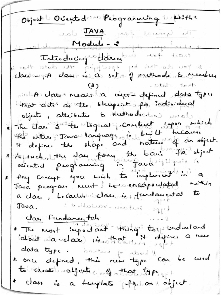 OOPS With Java-Module 2 | PDF