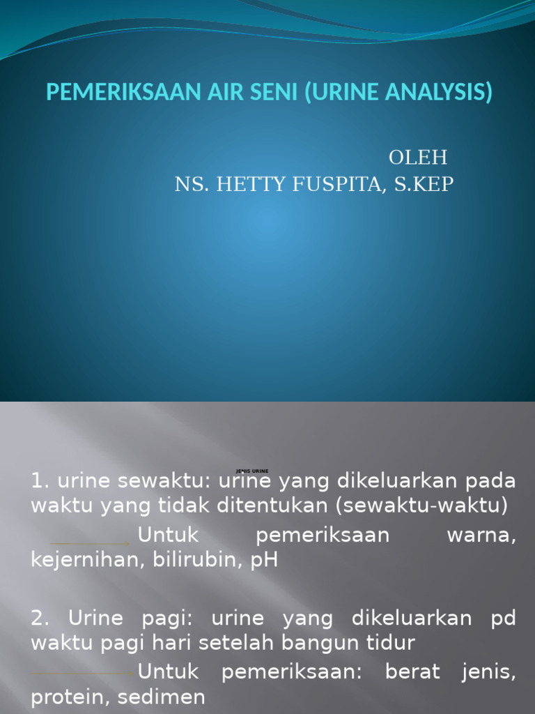 Pemeriksaan Air Seni (Urine Analysis) | PDF