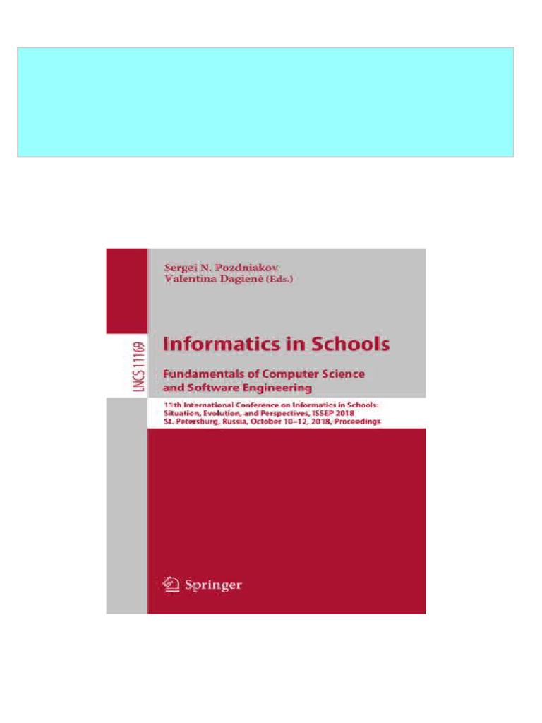 Informatics in Schools Fundamentals of Computer Science and Software ... Informatics in Schools Fundamentals of Computer Science and Software ...