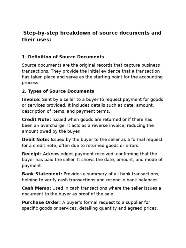 Igcse Accounting: Source Documents | PDF | Debits And Credits | Invoice