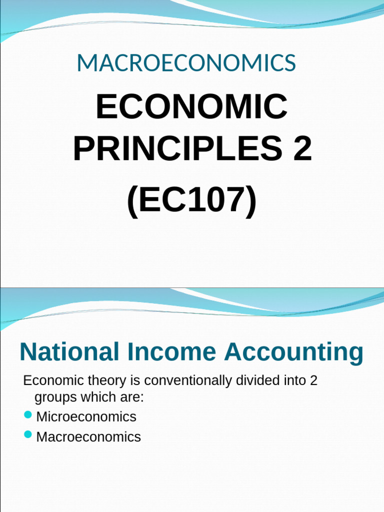 Econo Principles 2 National Income Accounting - 1 - 090440 | PDF | Measures Of National Income ...