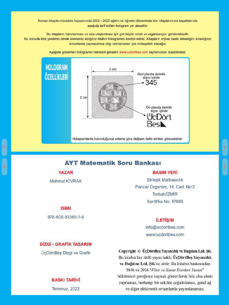 Paylaş 2023 345 - AYT - MAT | PDF