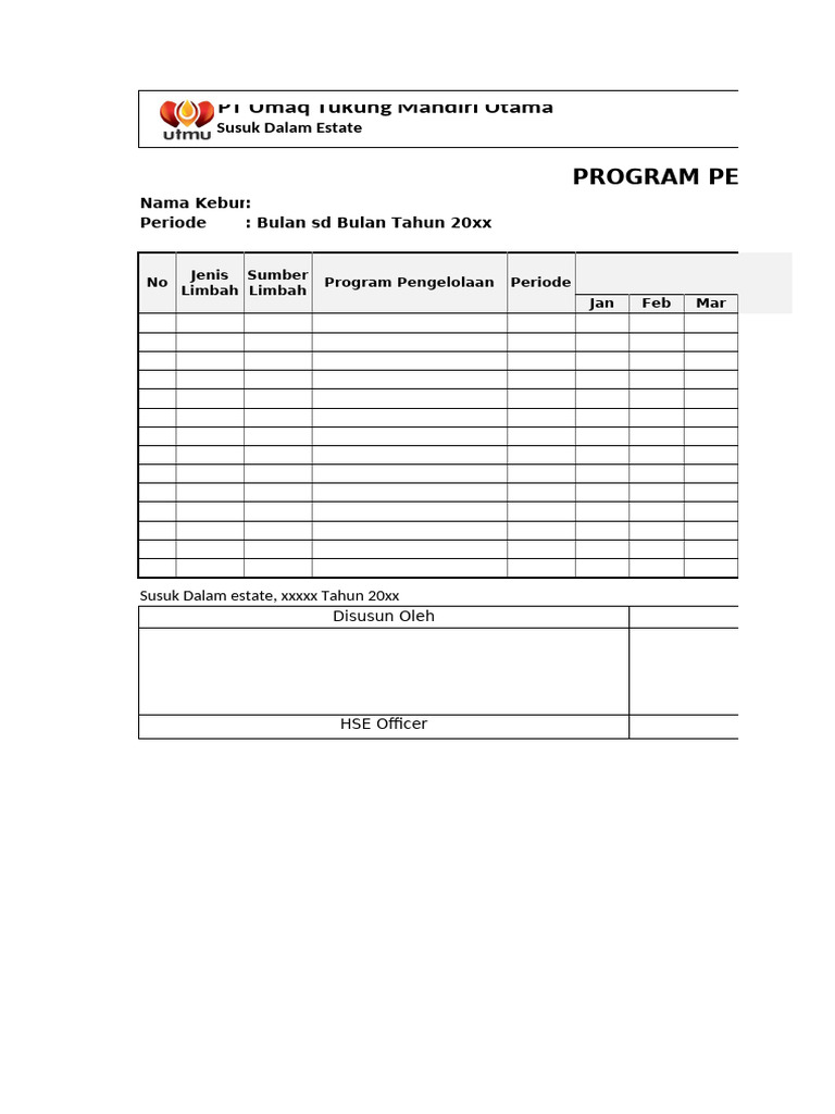 04 - ADM-SOP-PLB - Daftar Formulir Pengelolaan Limbah | PDF