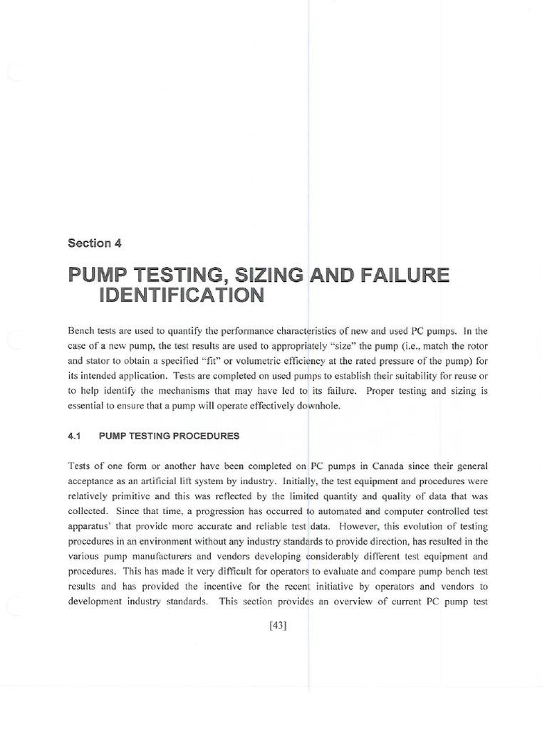 04 Section 4 Pump Testing Sizing And Failure Identification Pdf