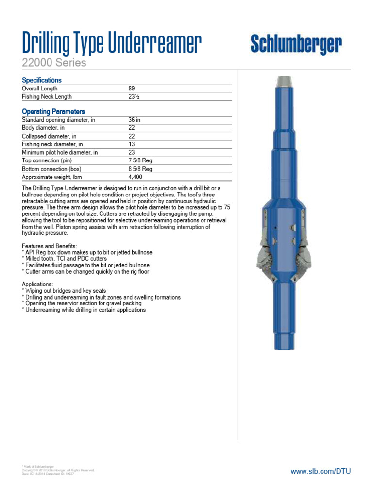Drilling Underreamer 22000x36 Ps | PDF