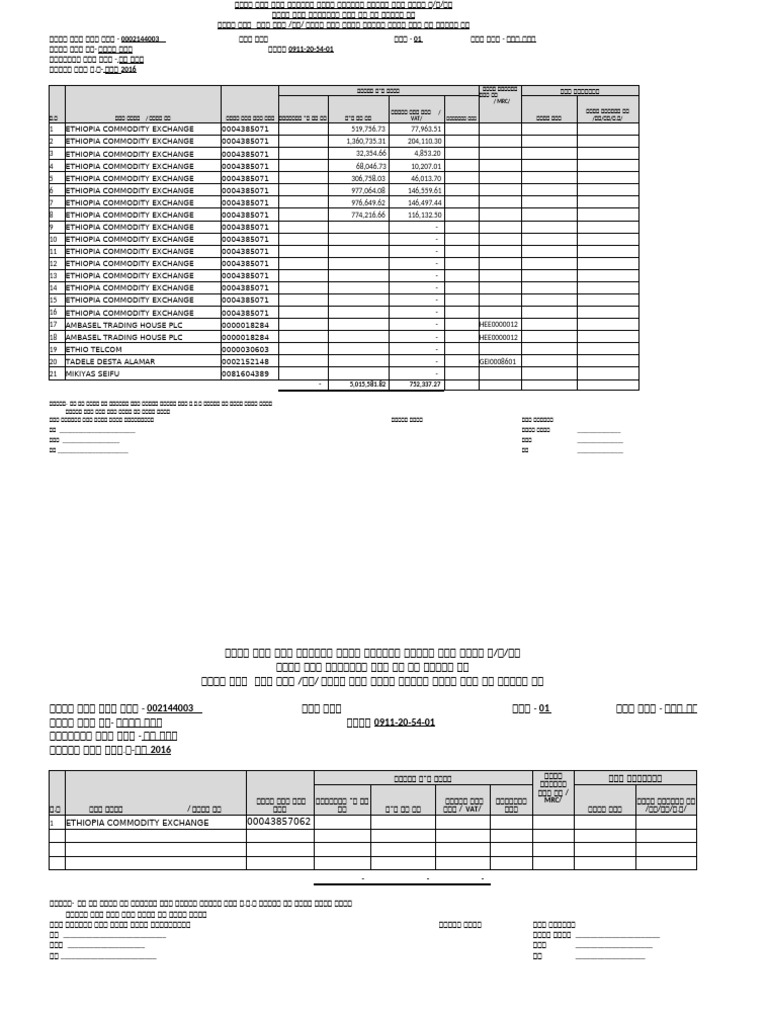HAMLE 16 Sales & Purchase Register | PDF