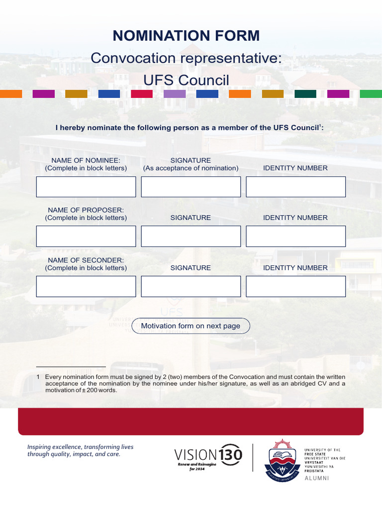 Convocation Nomination Form | PDF