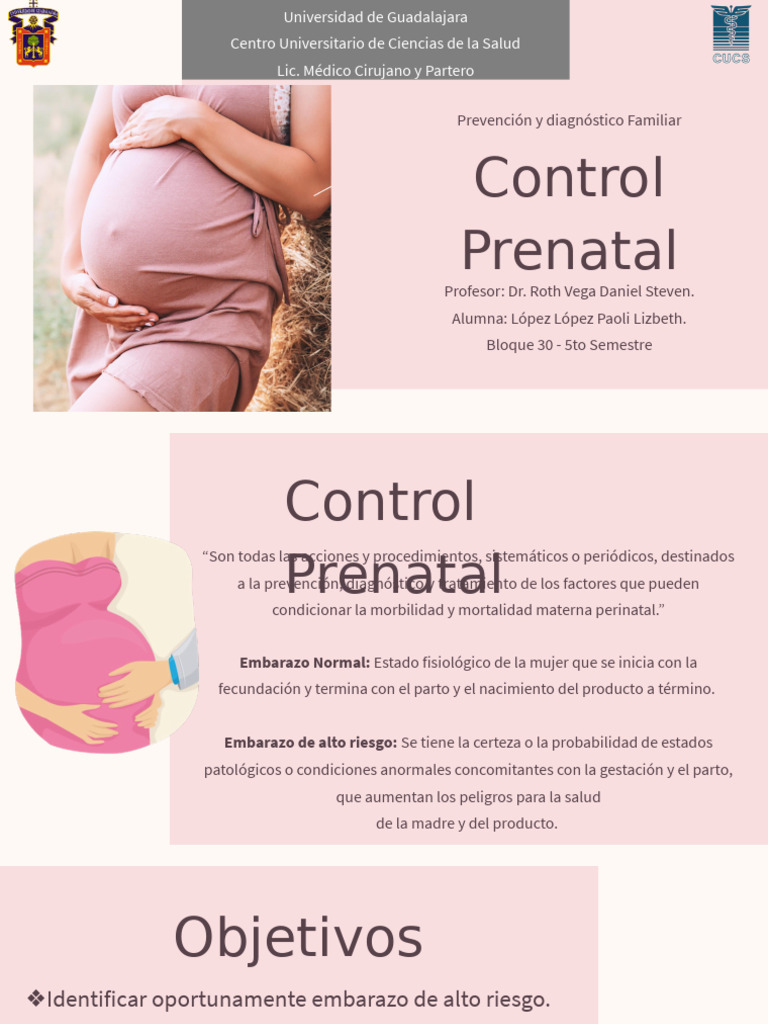 Control Prenatal: Prevención y Diagnóstico | PDF | El embarazo | Parto