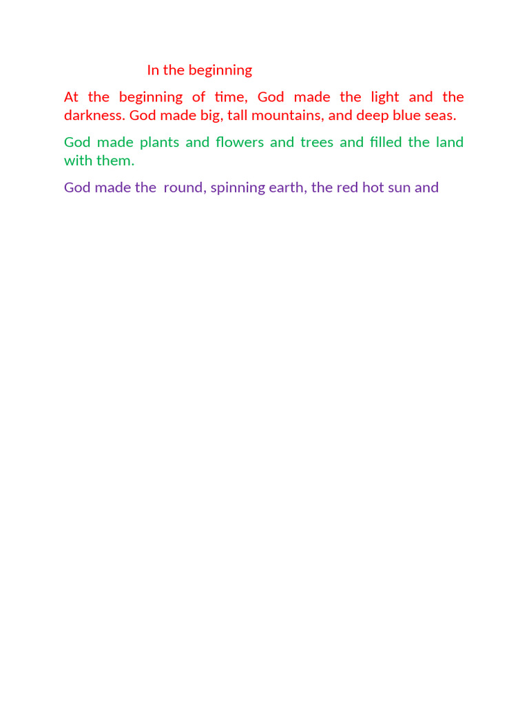 In The Beginning | PDF