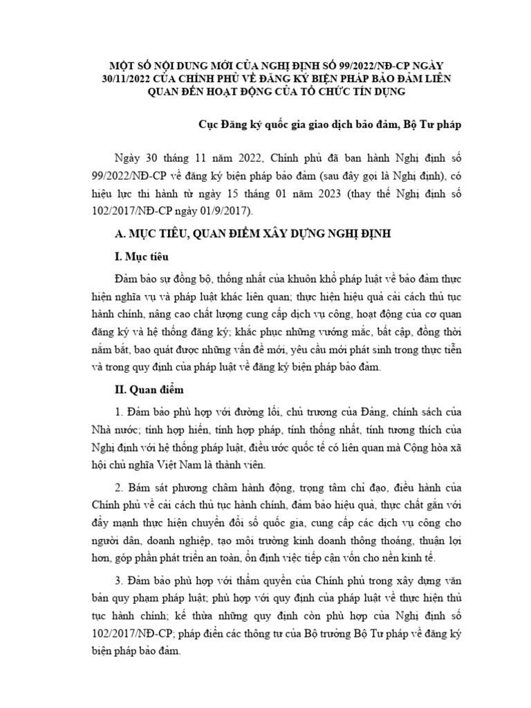 Mot So Noi Dung Moi Cua Nghi Dinh 99 | PDF