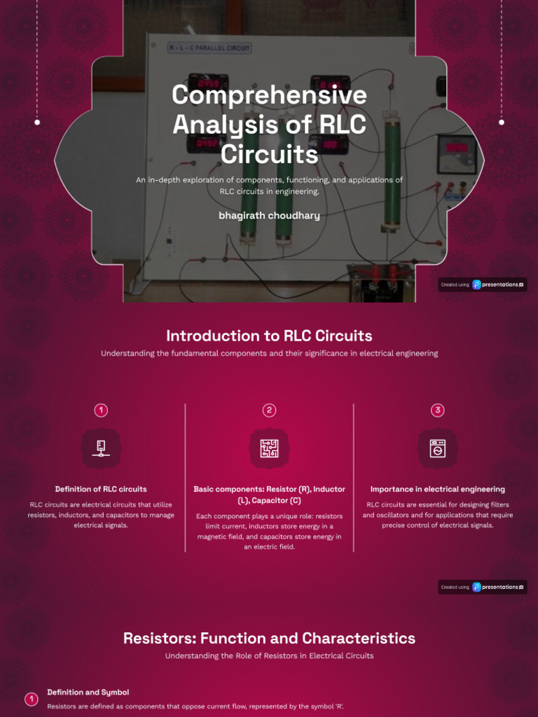 Understanding RLC Circuits - Components Functions and Applications | PDF