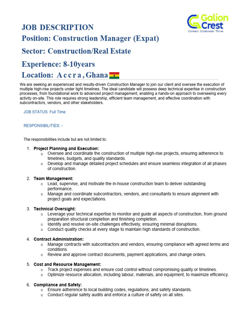 Construction Manager | PDF | Construction Management | Project Management