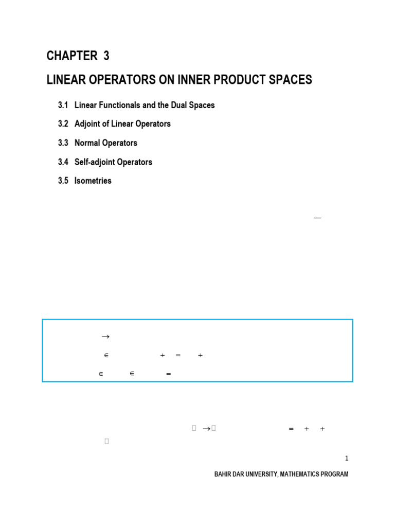 Linear Alg II Chapter 3 | PDF | Eigenvalues And Eigenvectors | Operator (Mathematics)