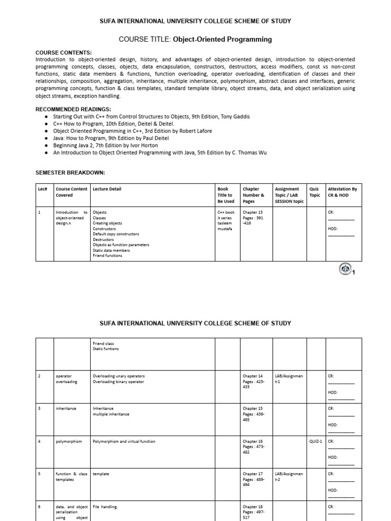 Object Oriented Programming-1 | PDF | C++ | Method (Computer Programming)