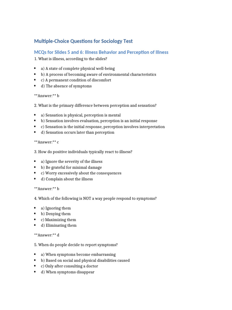 Sociology MCQs | PDF