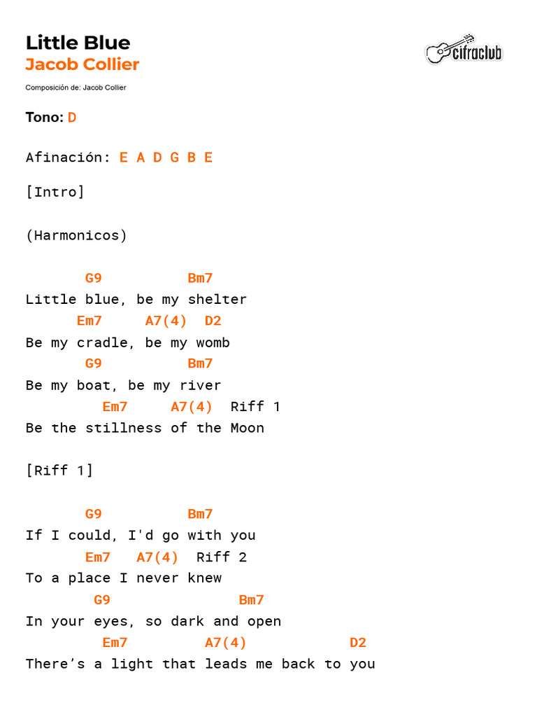 Little Blue by Jacob Collier Lyrics | PDF