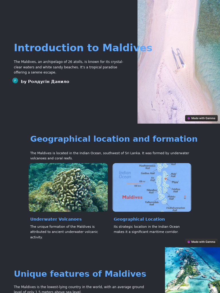 Introduction To Maldives | PDF | Coral Reef | Marine Biology