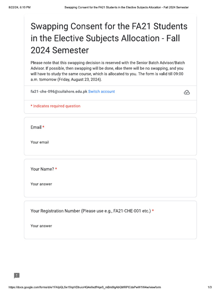 0.1. Swapping Form | PDF