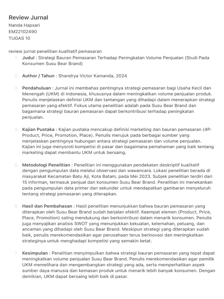 Tugas 10 Metopen | PDF