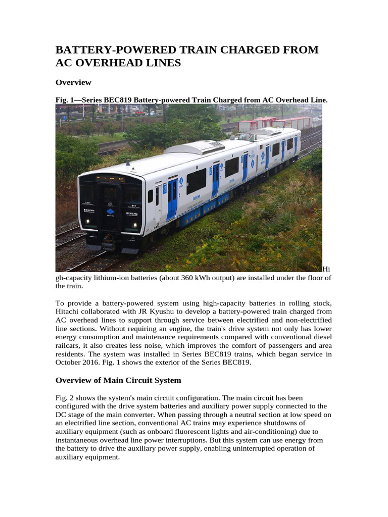 Train.Battery | PDF | Train | Electric Vehicle