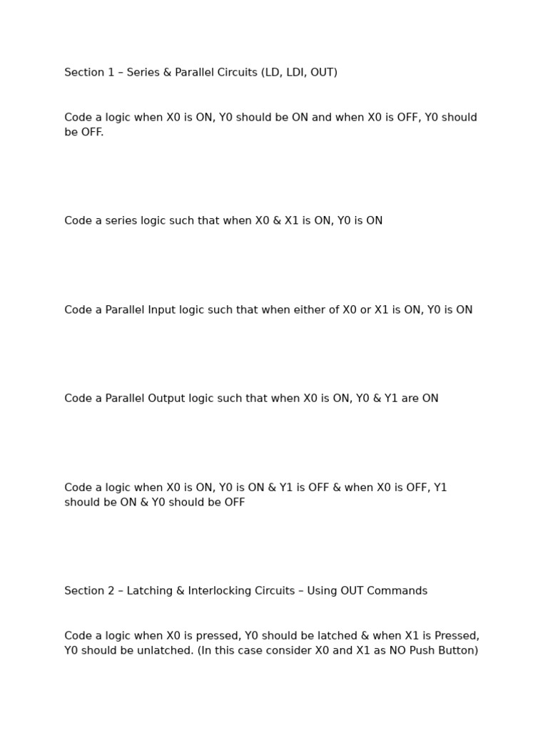 PLC Excercise 2 | PDF