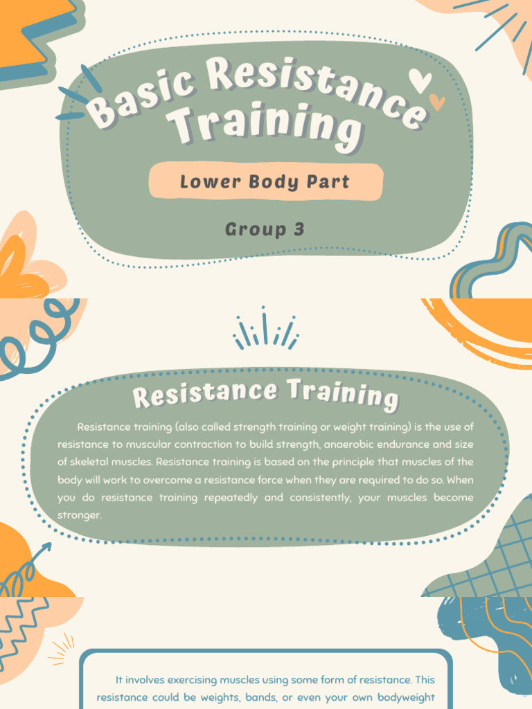 Basic Resistance Training Lower Body Part PE | PDF | Strength Training ...