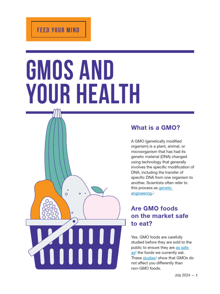 GMOs: Safety and Health Insights | PDF | Genetically Modified Organism ...