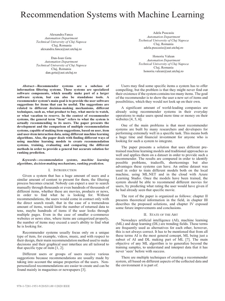 Fanca 2020 | PDF | Machine Learning | Information Technology