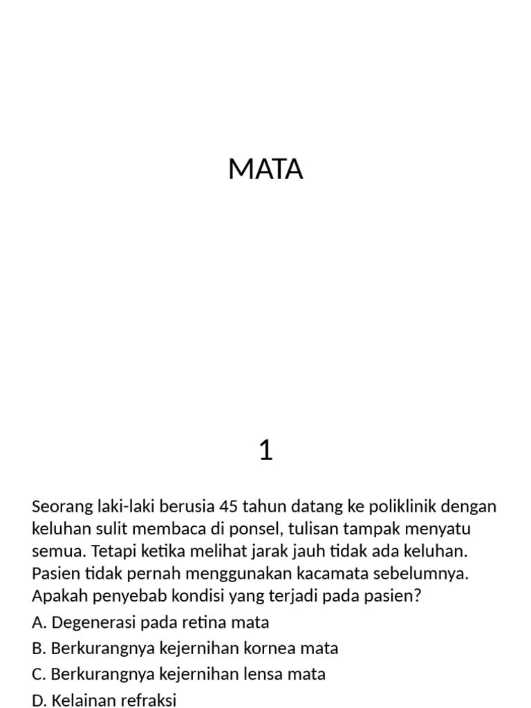 Soal Mata | PDF