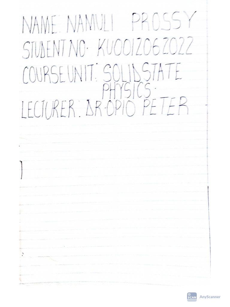 Namuli Prossy (Solid State) | PDF