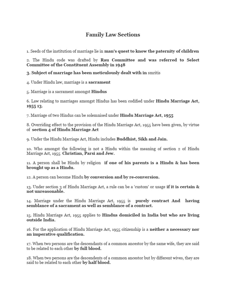 Family Law | PDF | Marriage | Social Institutions