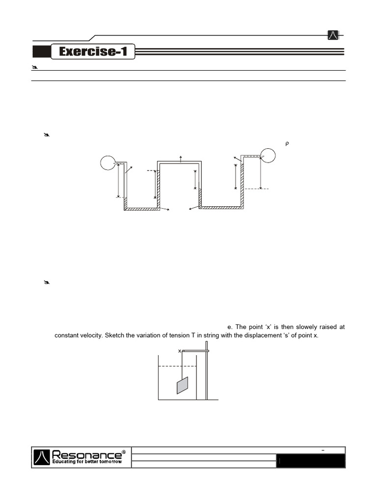 Exercise - 1 To 3 PC 1ZdPZae | PDF | Buoyancy | Pressure