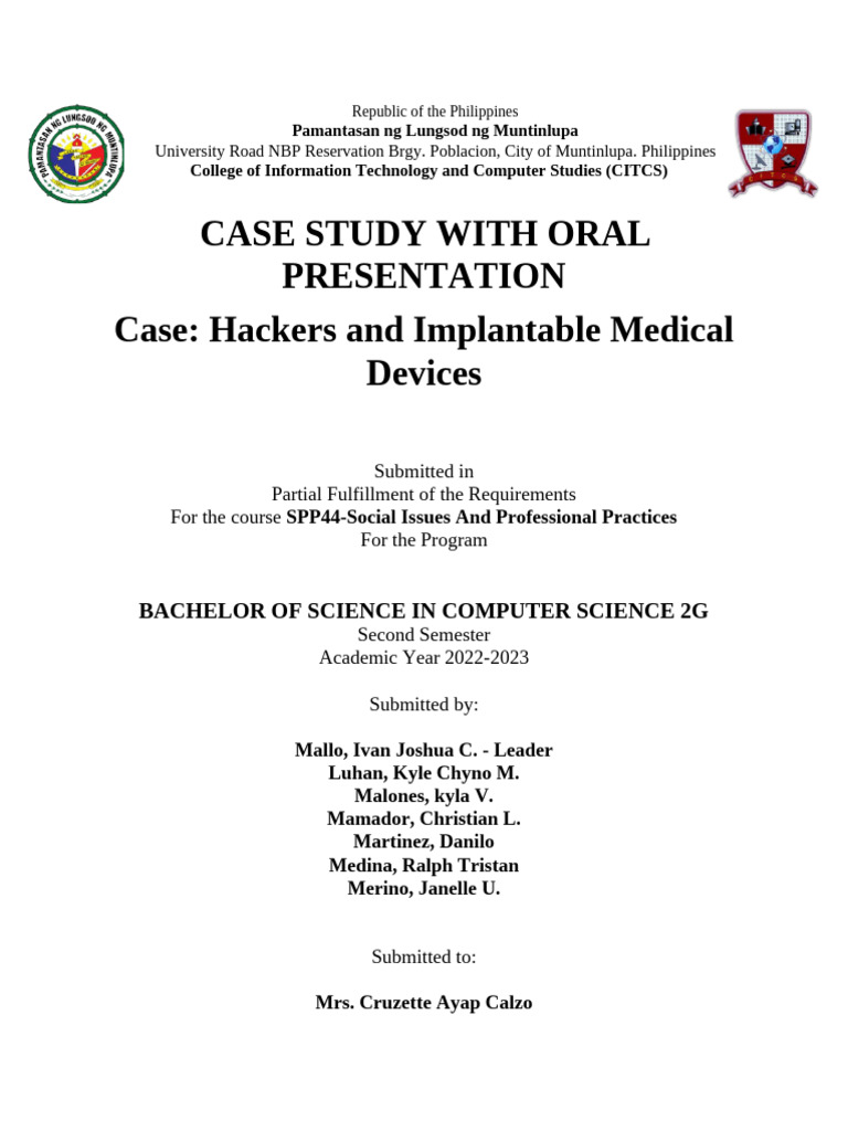 Case Study Group 4 | PDF | Computer Security | Security