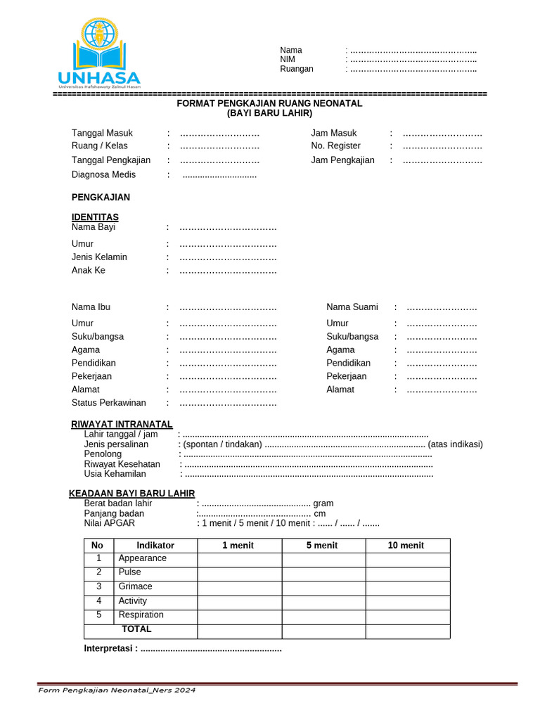 Format Ruang Neonatus | PDF