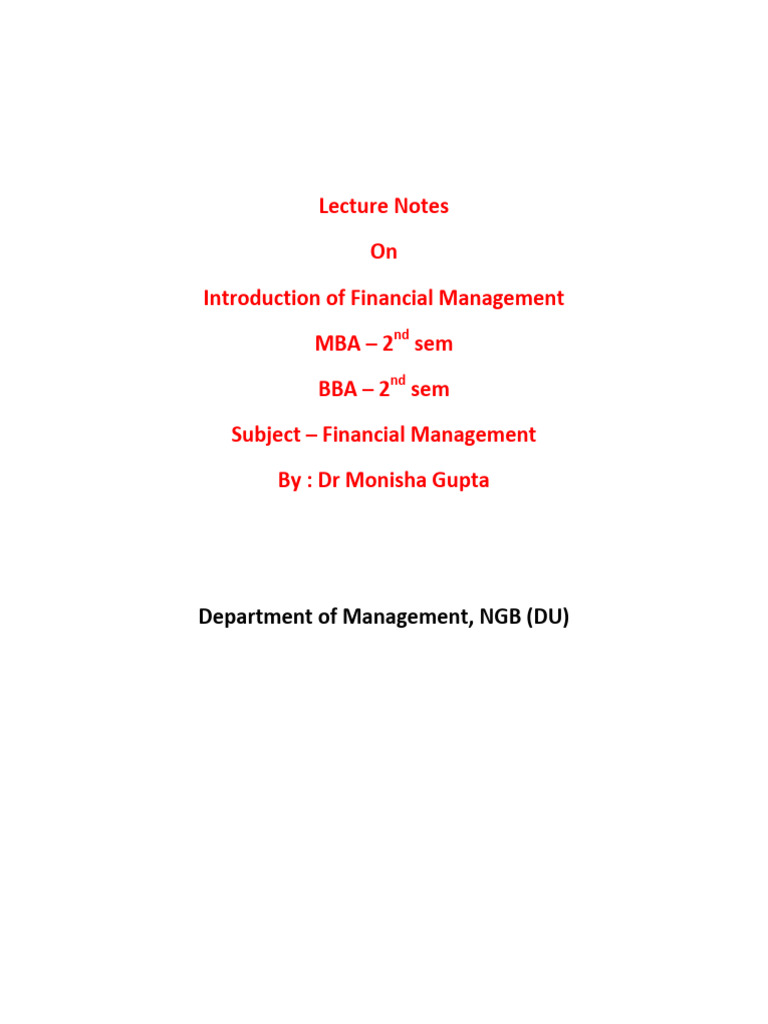 1 Module FM Introduction | PDF | Mergers And Acquisitions | Business