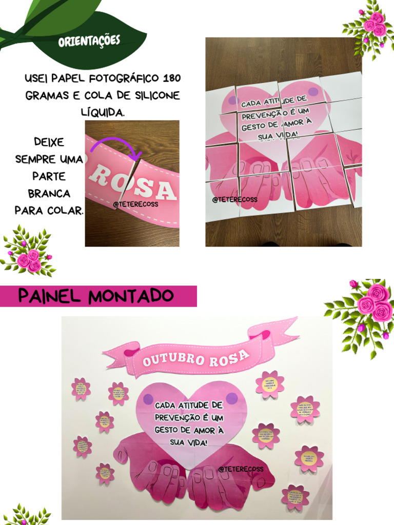 Mural Outubro Rosa: Cuide-se e Previna-se | PDF