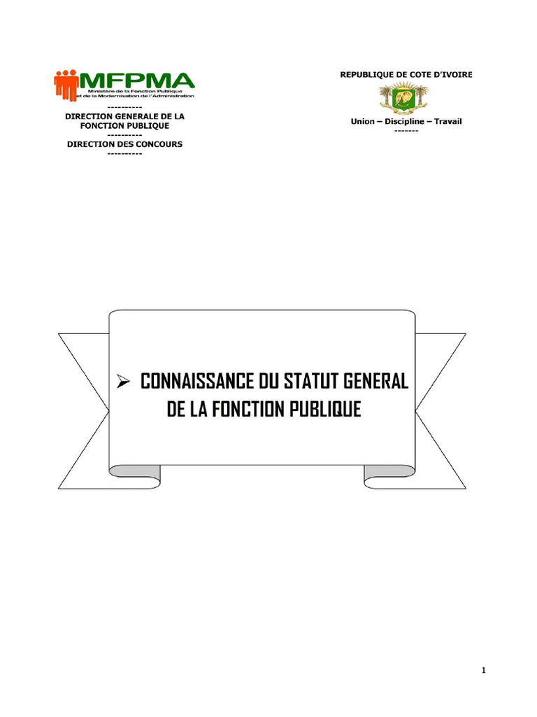 Statut général de la fonction publique | PDF | Grève | Gouvernement