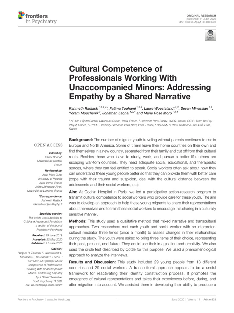Radjack - Etal. (2020) Cultural Competence of Professionals Working ...
