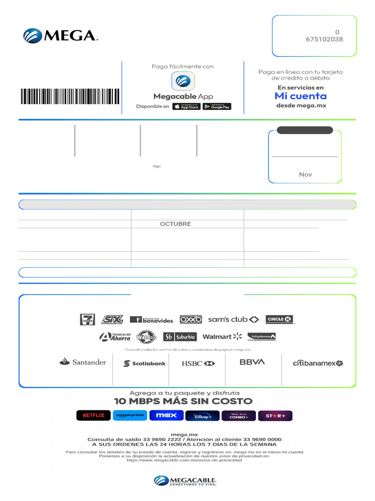 Comprobante Domicilio Megacable | PDF