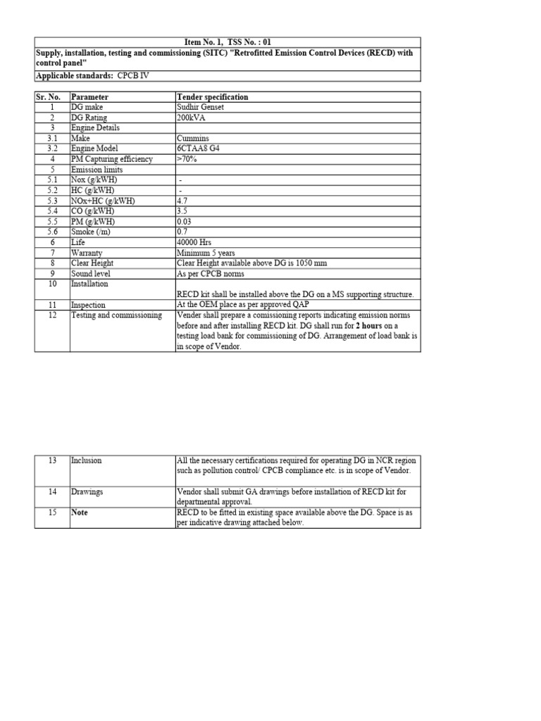 Technical_Specifications | PDF | Industrial Processes