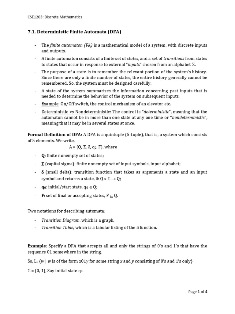 Deterministic Finite Automata And Turing Machine Pdf Automata Theory Theory Of Computation 