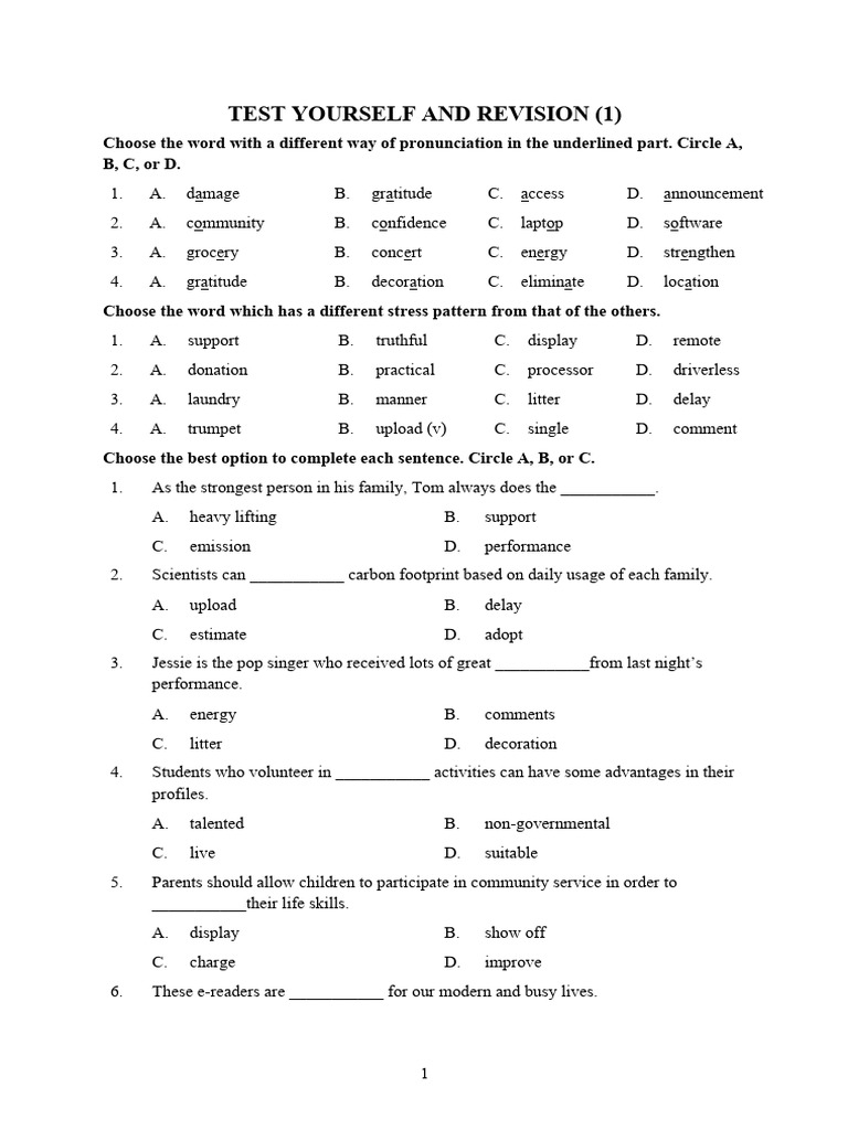 Test Yourself and Revision Hki (Handout | PDF | Adolescence