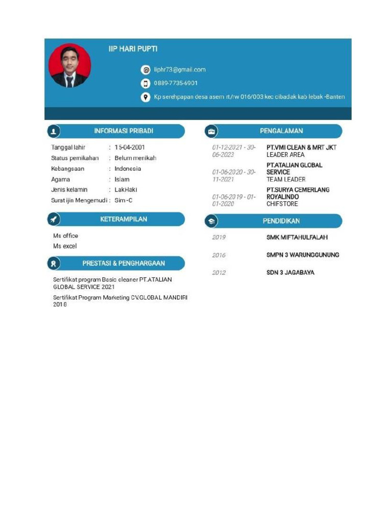 Lampiran Lamaran Terbaru PDF | PDF