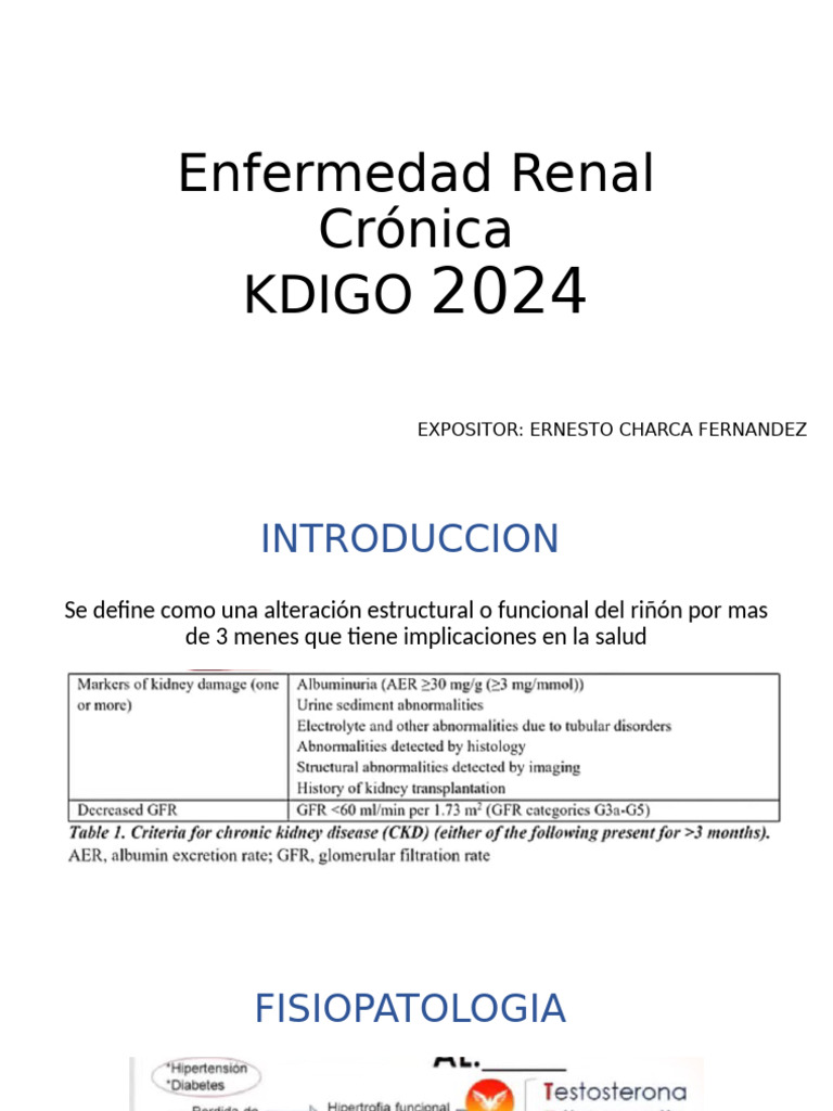 Enfermedad Renal Crónica: Diagnóstico y Manejo | PDF