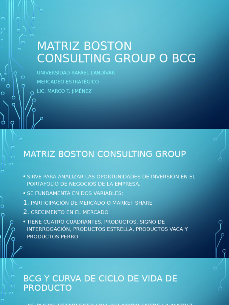 Matriz Boston Consulting Group o BCG | PDF | Ciclo de vida del producto ...