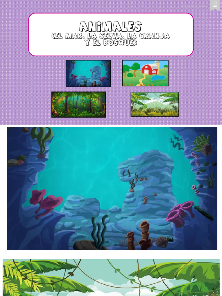 Animales: Mar, Selva, Granja y Bosque | PDF