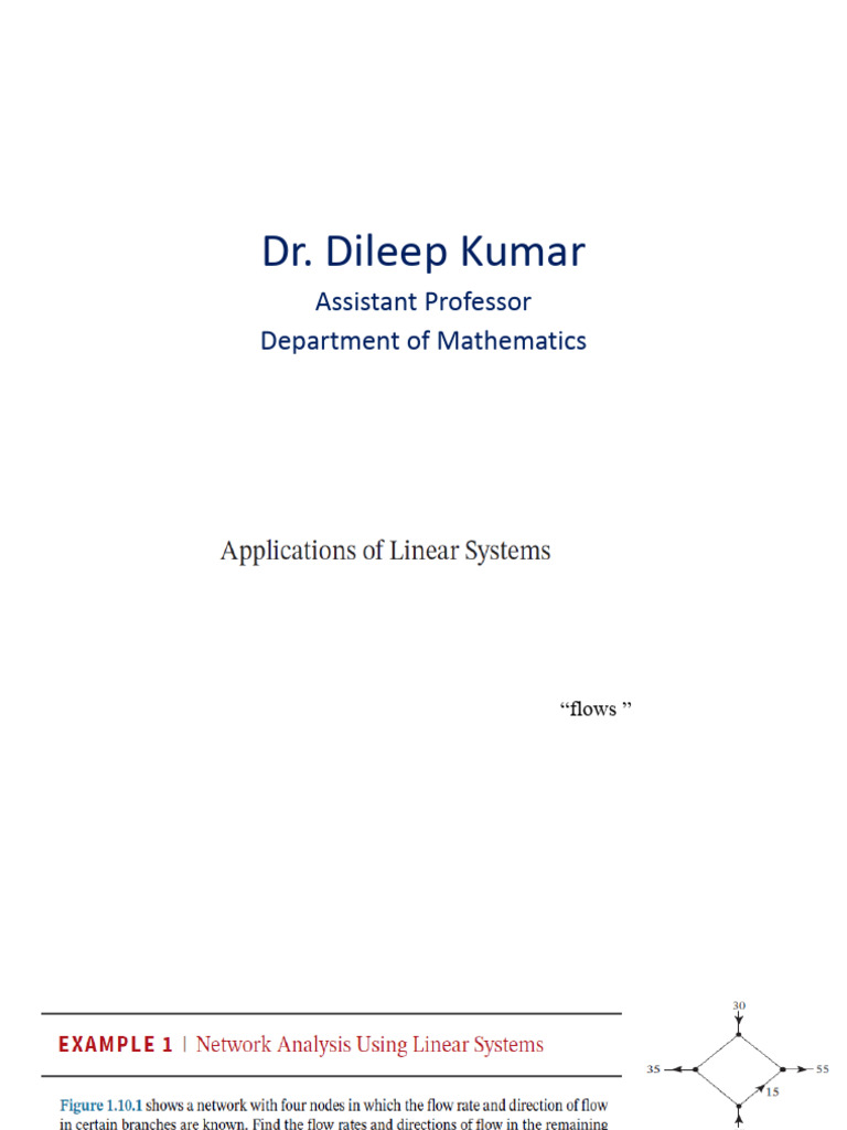 Applications of Linear Algebra | PDF