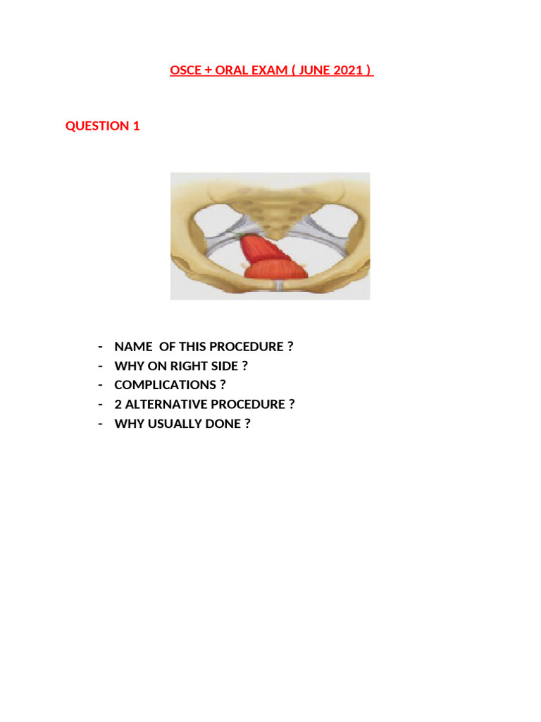 Osce + Oral Exam | PDF